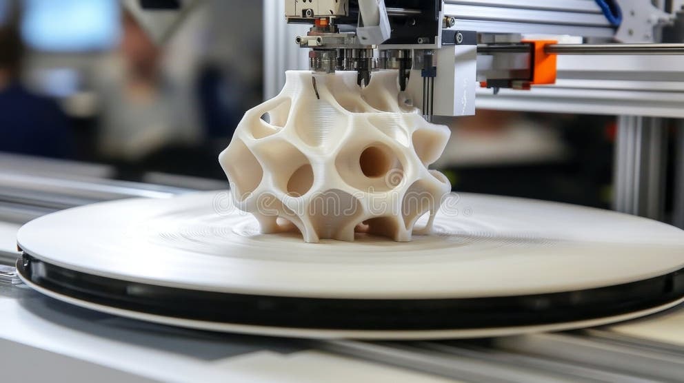 Advanced 3D Printing Technology Demonstrating the Creation of a Complex ...