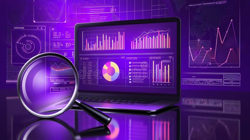 Advanced Data Analysis on Digital Tablet with Magnifying Glass ...