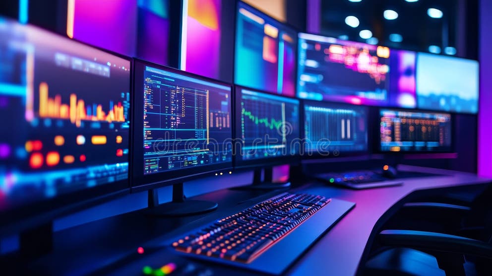 Advanced Data Analysis Workstation Hightech Workspace Data ...