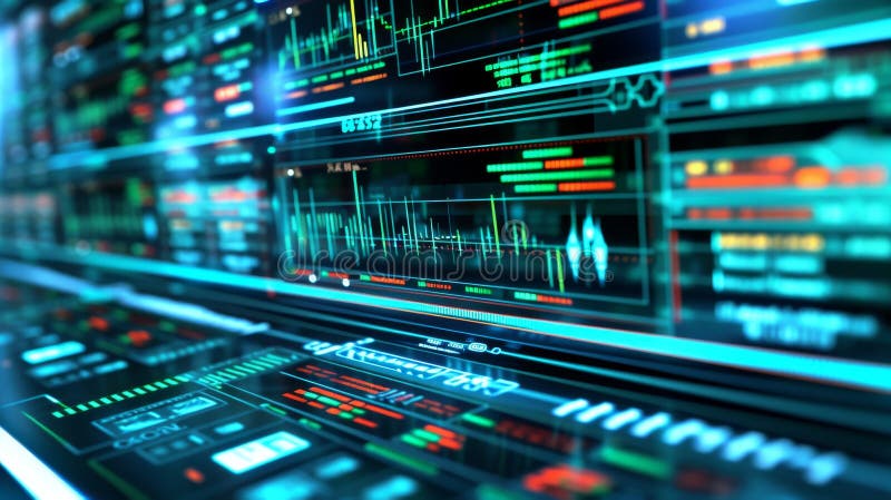 Advanced Data Analytics Dashboard in Use Stock Image - Image of system ...