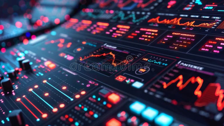 Visual Representation of Data Analytics Showcasing Intricate Graphs and ...