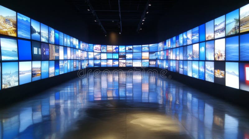 An Advanced Data Center Corridor with Radiant Screens and Digital ...