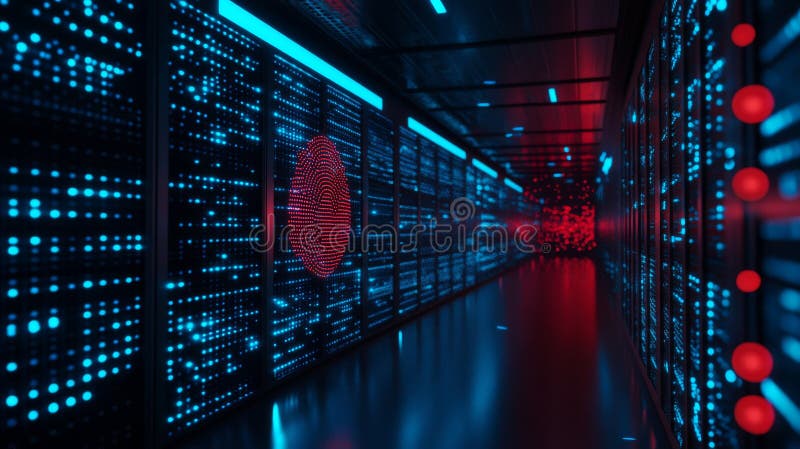 An Advanced Data Center with Glowing Circuits and a Biometric ...