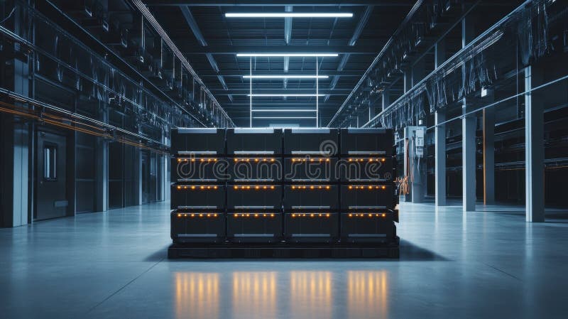 Advanced Data Center with Modern Technology Infrastructure Stock Image ...
