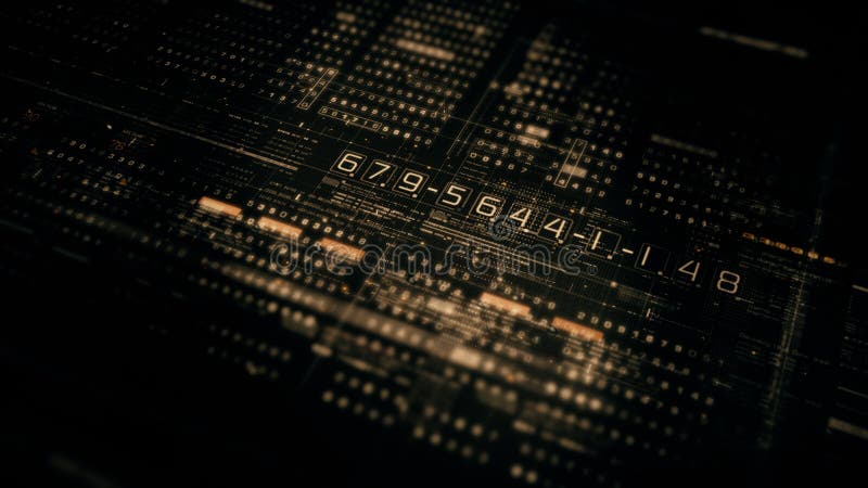 Data Matrix Nexus Advanced Simulation UI Background Stock Image - Image ...