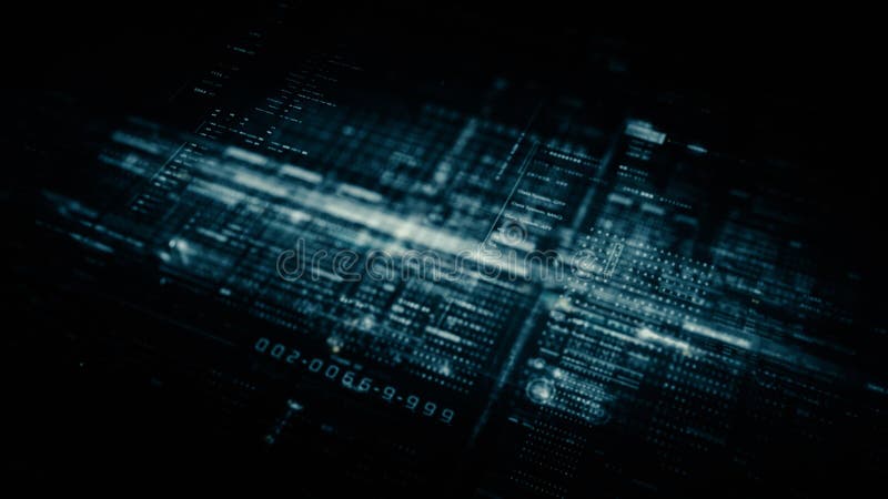 Data Matrix Nexus Advanced Simulation UI Background Stock Illustration - Illustration of ...