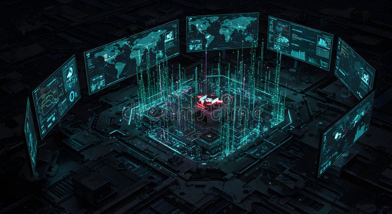 Advanced Data Processing Hub with Network Connections and Data Analysis ...