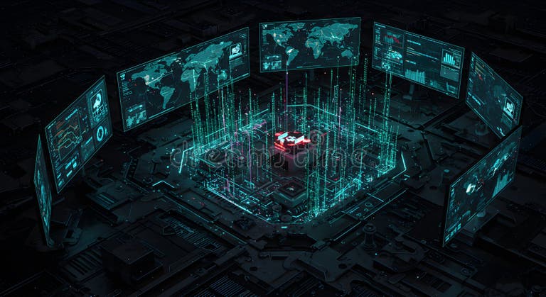 Advanced Data Processing Hub with Network Connections and Data Analysis ...