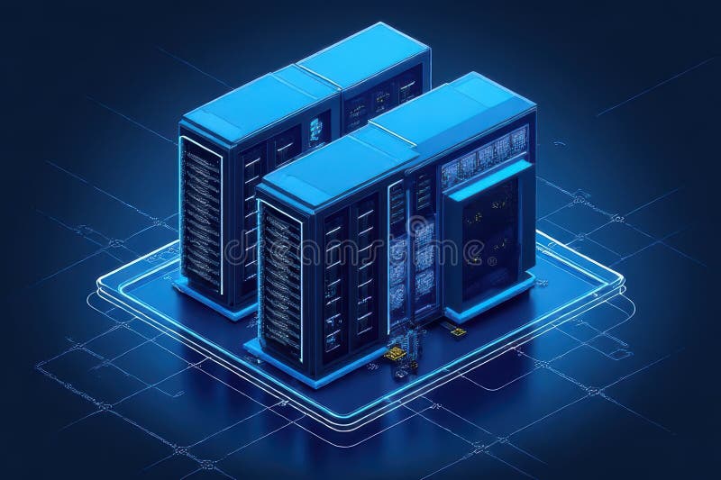 Advanced Data Storage Solution Stock Illustration - Illustration of ...