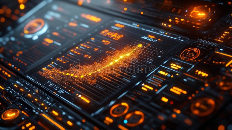 Advanced Data Visualization Interface Stock Illustration - Illustration ...