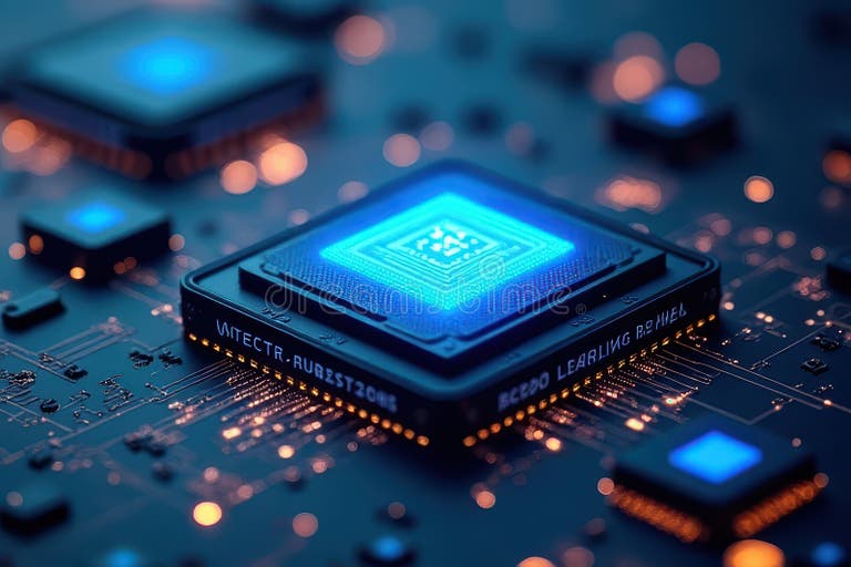 Advanced Deep Learning System Architecture Stock Illustration ...