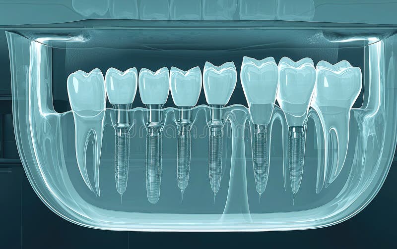 Advanced Dental Implant Structure Displayed in a Professional Dental ...