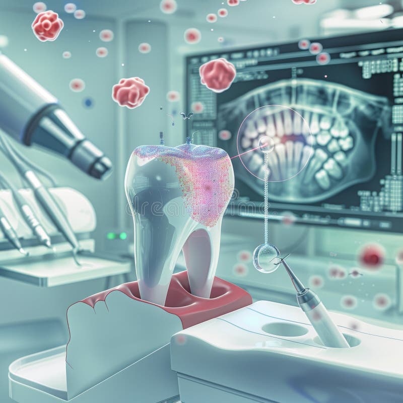 Advanced Dental Visualization Stock Illustration - Illustration of ...