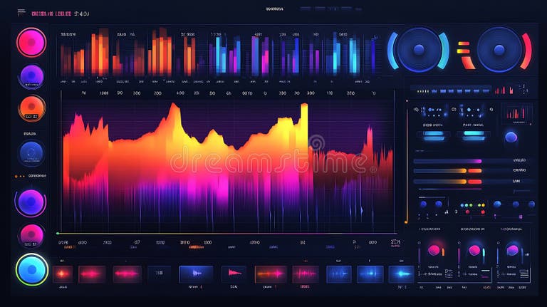Advanced Digital Audio Workstation Interface Display Stock Illustration ...