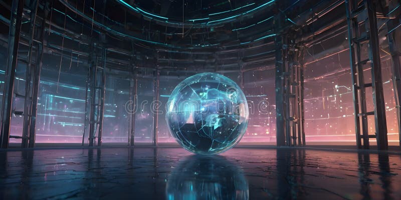 Advanced Digital Core in a Virtual Stock Photo - Image of hardlight ...