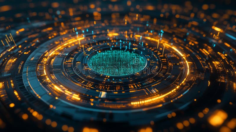 An Advanced Digital Currency Concept with Bright Green Patterns and ...