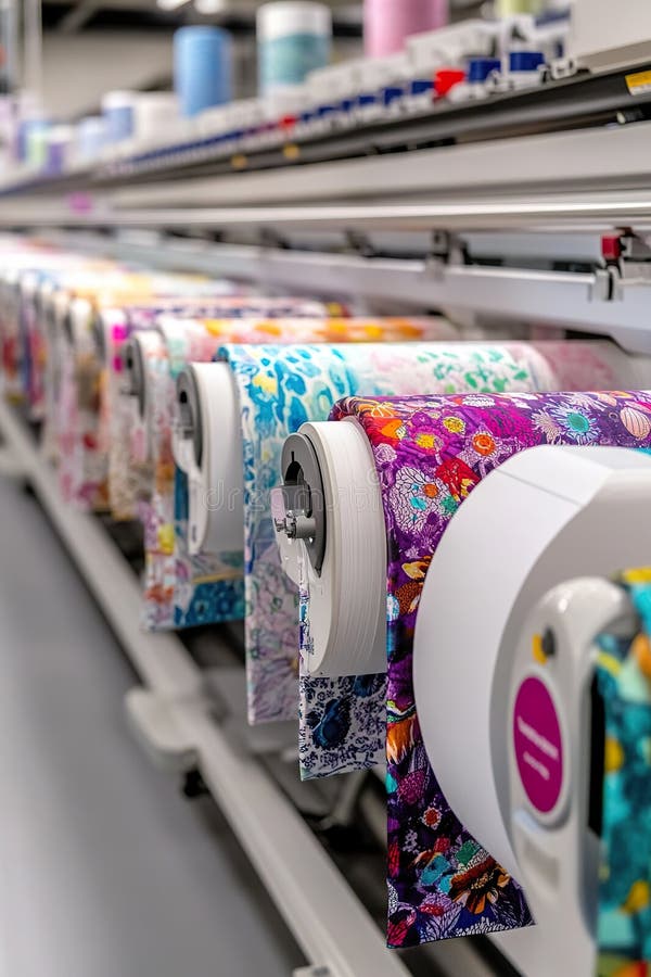 Advanced Digital Fabric Printing in Modern Textile Manufacturing Stock ...