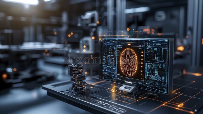 Advanced Digital Identity Technology Displaying Biometric Data in a ...