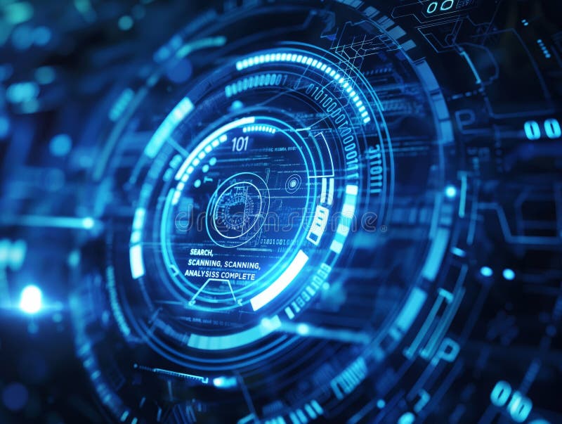 Advanced Digital Interface Concept Stock Image - Image of decryption ...