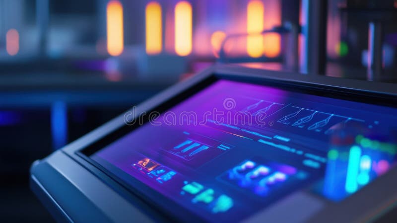 Advanced Digital Interface in Scientific Laboratory Setting Stock Photo ...