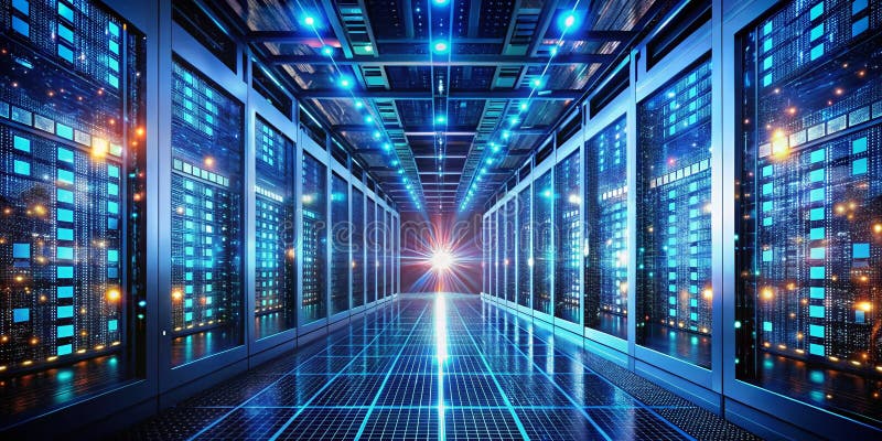 Advanced Digital Interfaces and Illuminated Grid Patterns a Futuristic ...