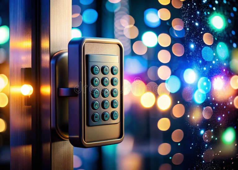 Advanced Digital Lock System for Enhanced Home Business Security Sleek ...