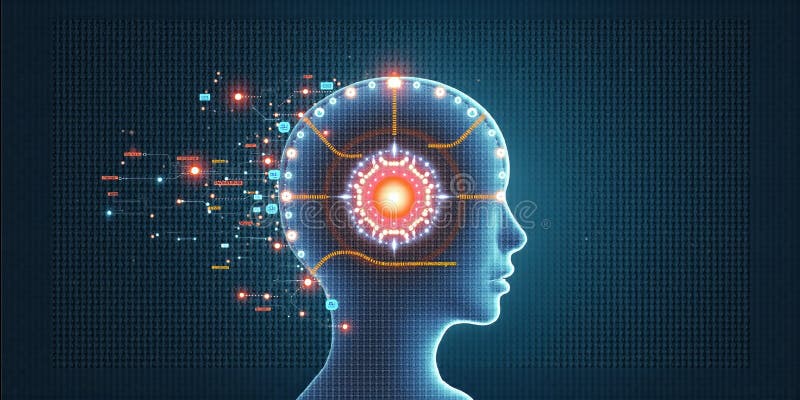 Artificial Intelligence: Futuristic Mind Interface Stock Illustration ...