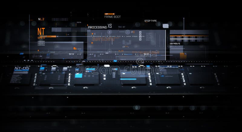 Advanced Digital Processing Interface on Hardware Stock Image - Image ...