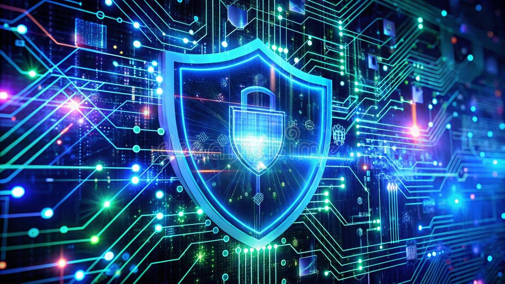 Advanced Digital Security Interface a Futuristic Visualization of ...