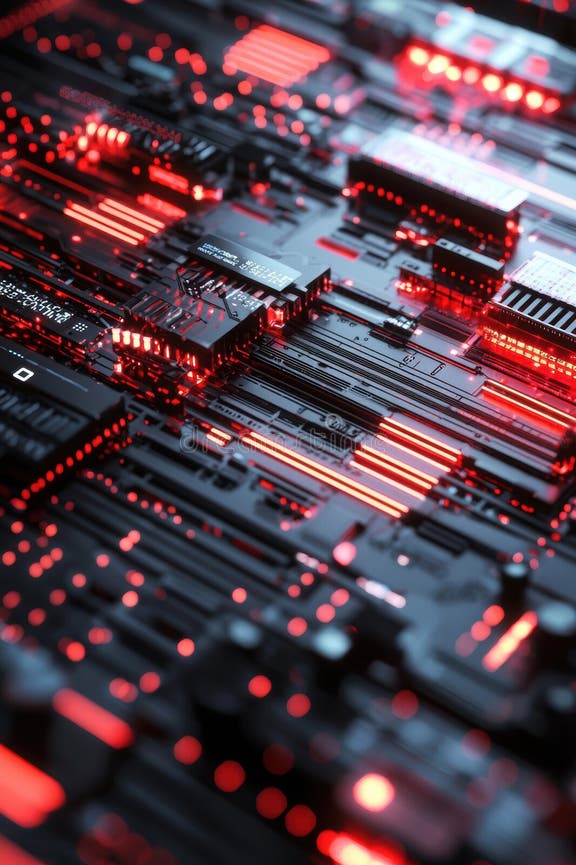 Advanced Digital Security System Highlighting Encrypted Data Paths and ...