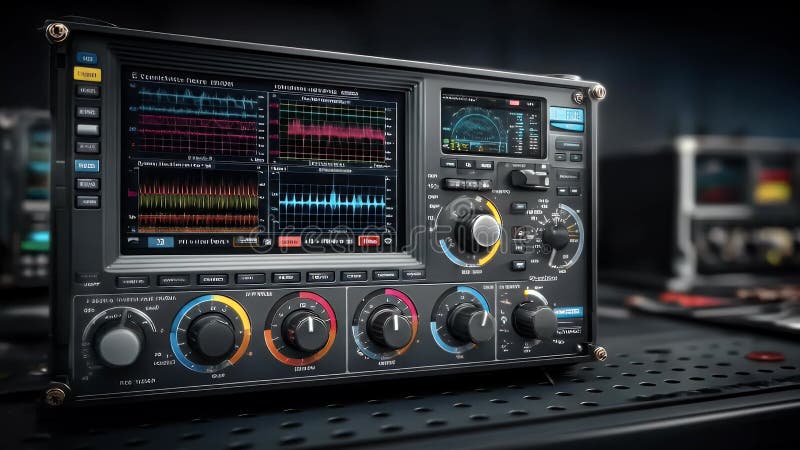 Advanced Digital Signal Analyzer Equipment Stock Video - Video of knobs ...