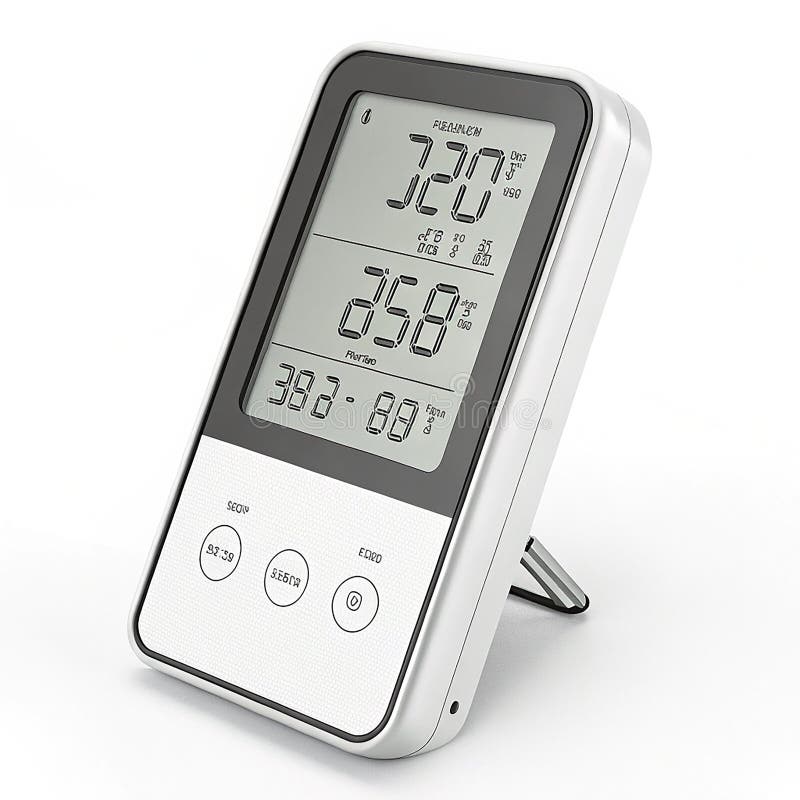 Smart Thermometer Showing Real Time Temperature Stock Illustration ...