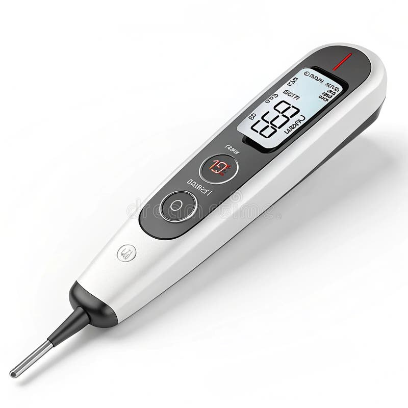 Smart Thermometer Showing Real Time Temperature Stock Illustration ...