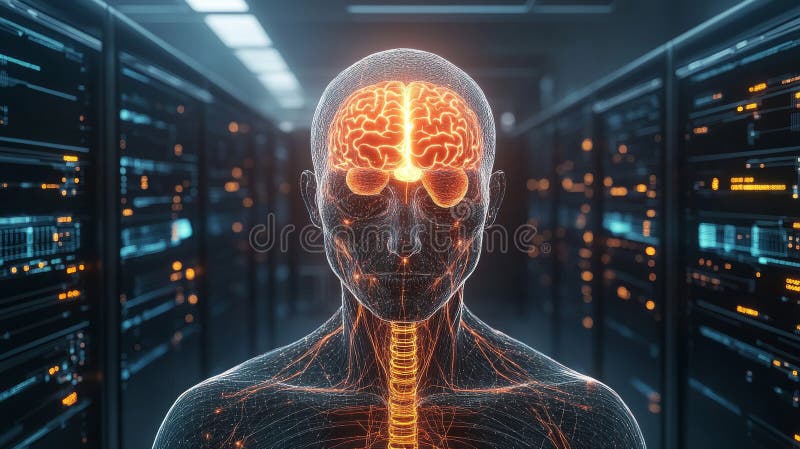 An Advanced Digital Visualization of the Human Skeletal Framework Stock ...