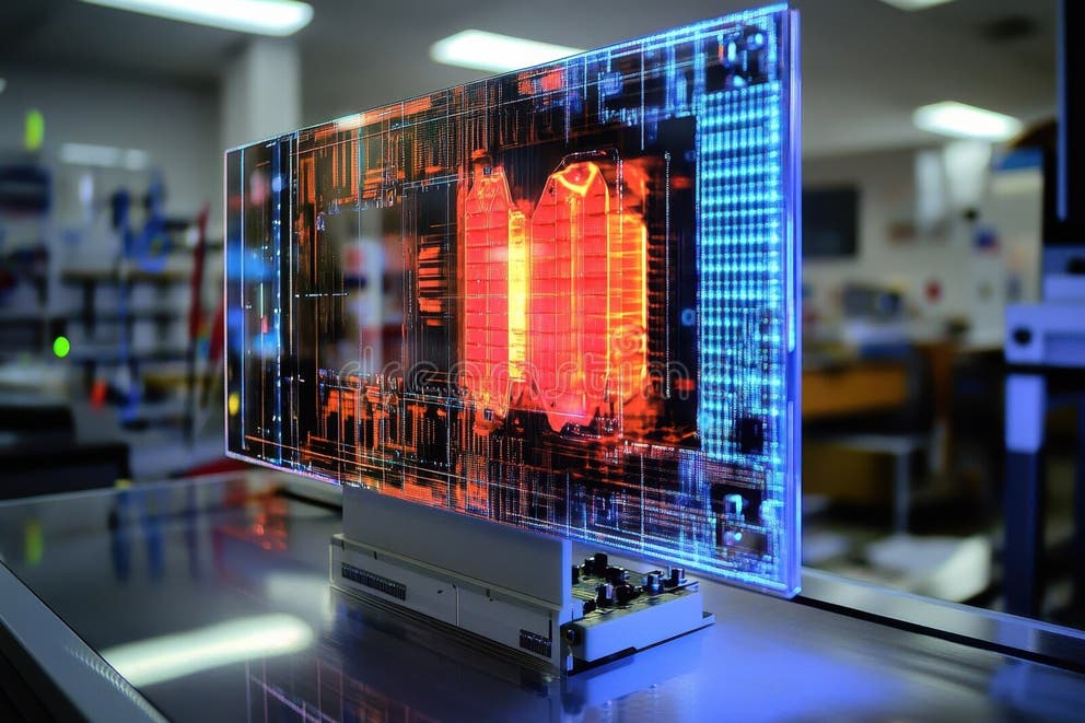 Advanced Display Technology Showcases Vibrant Colors in a Modern Lab ...