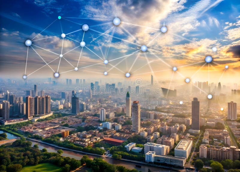 Iot Sensor Network, with Multiple Devices Collecting and Sharing Data ...