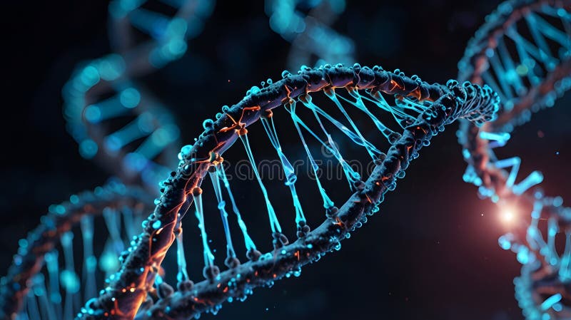 Advanced DNA Structure in a Futuristic Biotech Setting Stock Image ...