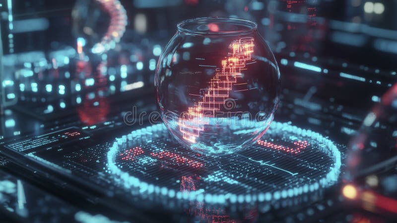 Advanced Dna Testing Machine Analyzing Genetic Data in a Futuristic Lab ...