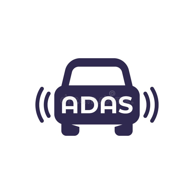 Advanced Driver-assistance System Icon, Vector Stock Vector ...