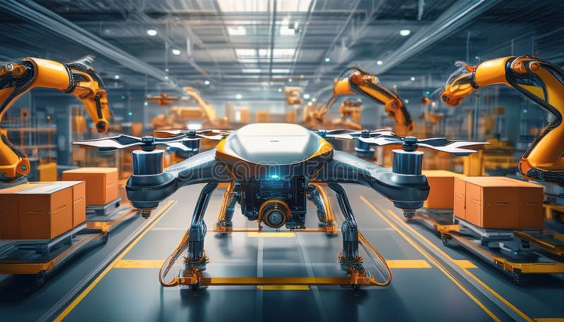 Innovative Machinery Operating in a Bustling Stock Photo - Image of ...