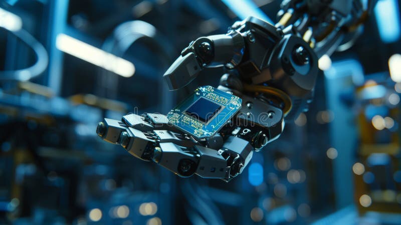 Advanced Edit Concept: Modern Authentic Robotic Arm Holding ...