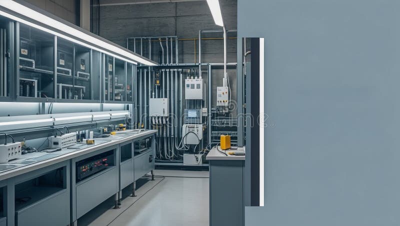Advanced Electrical Engineering Lab Stock Illustration - Illustration ...