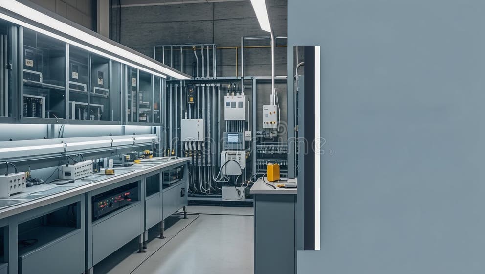 Advanced Electrical Engineering Lab Stock Illustration - Illustration ...