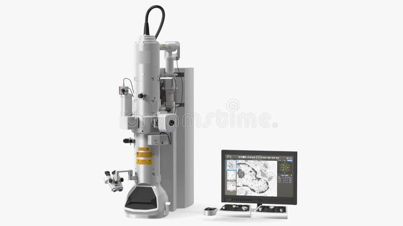 Advanced Electron Microscope with Imaging Display System Stock Image ...