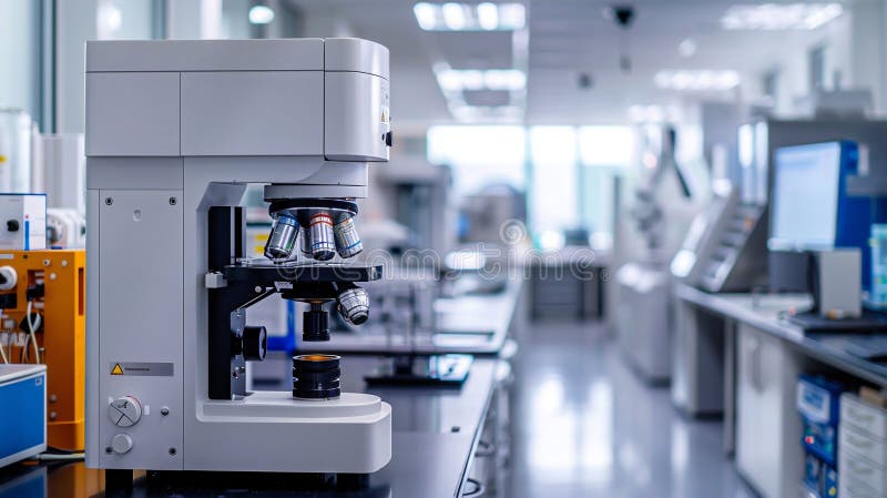 Advanced Electron Microscope in a Modern Laboratory. Generative Ai ...