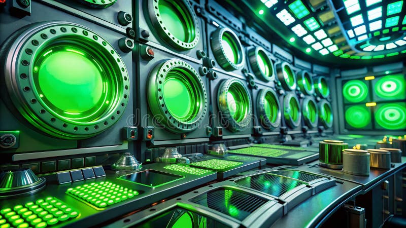 Advanced Electronic Array System Displays Dynamic Green Data Stream on ...