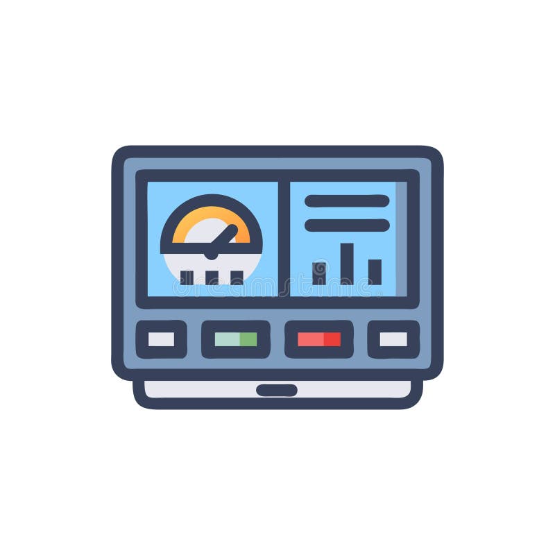 Advanced Electronic Dashboard Display for Vehicles Stock Illustration ...