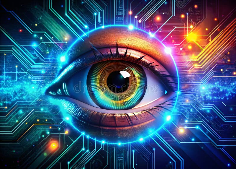 Advanced Electronic Eye Technology Background Inspiring Futuristic ...