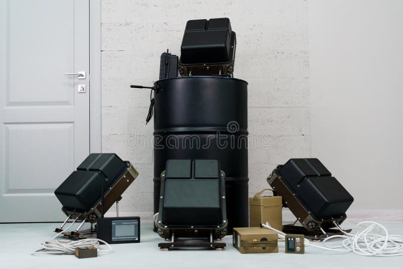 Advanced Electronic Warfare System Components Displayed in a Secure ...