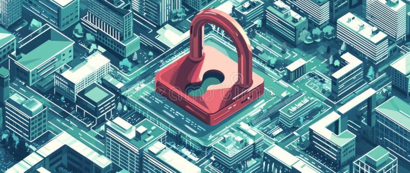 Advanced Cyber Security Encryption Laptop Concept Stock Image - Image ...